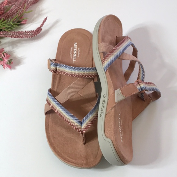 Merrell | Shoes | Merrell District Mendi Asymmetrical Thong Sandals ...